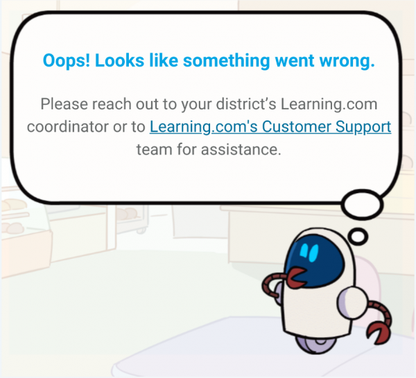 Oops! Error Message - Online Training Center